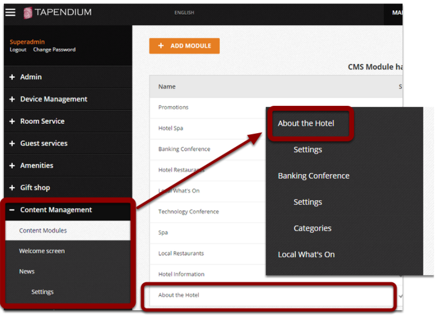 The Information Module – Tapendium