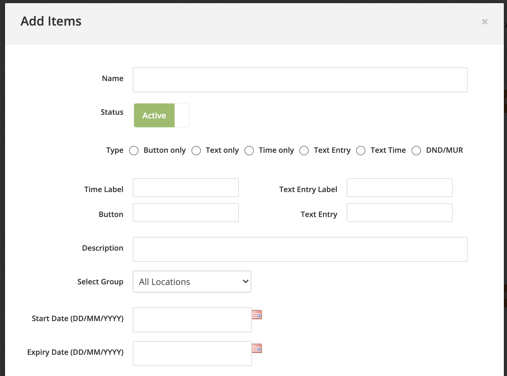 Guest Services Items – Tapendium