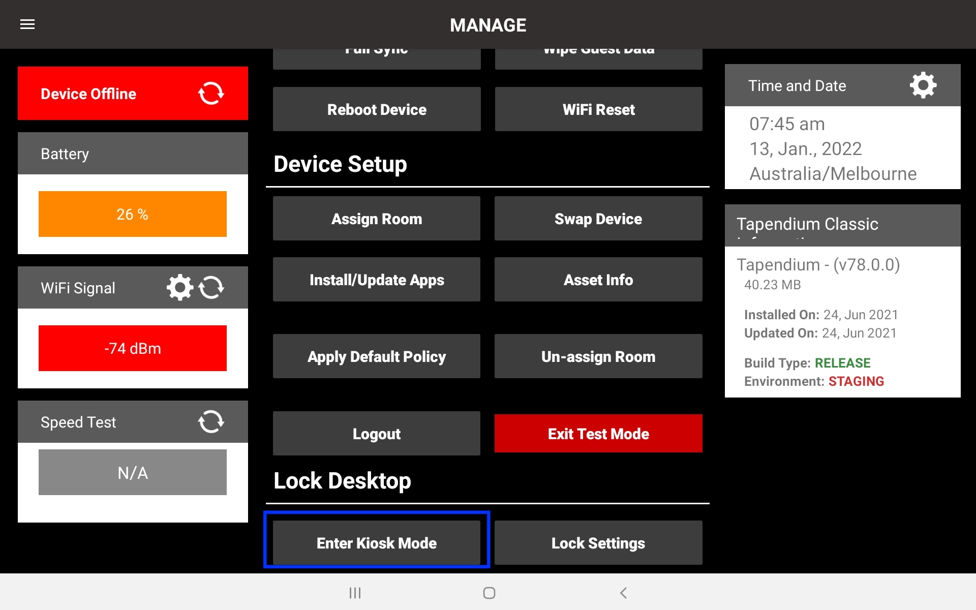 Security on Tablets – Tapendium